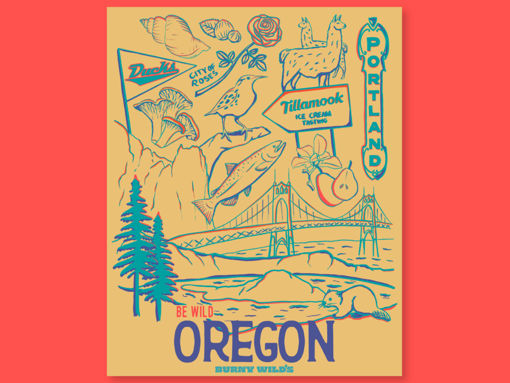 Oregon State Poster- Digital Download - Burny Wild's