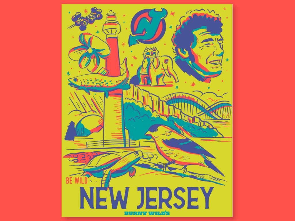 New Jersey State Poster- Digital Download - Burny Wild's