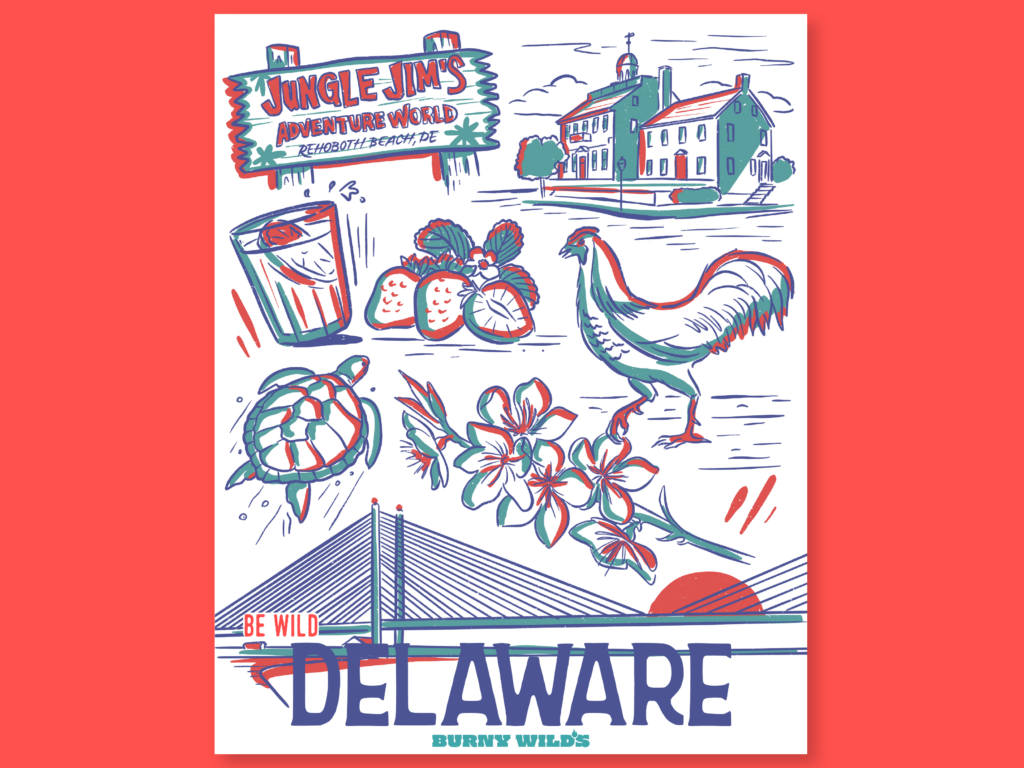 Delaware State Poster - Digital Download - Burny Wild's