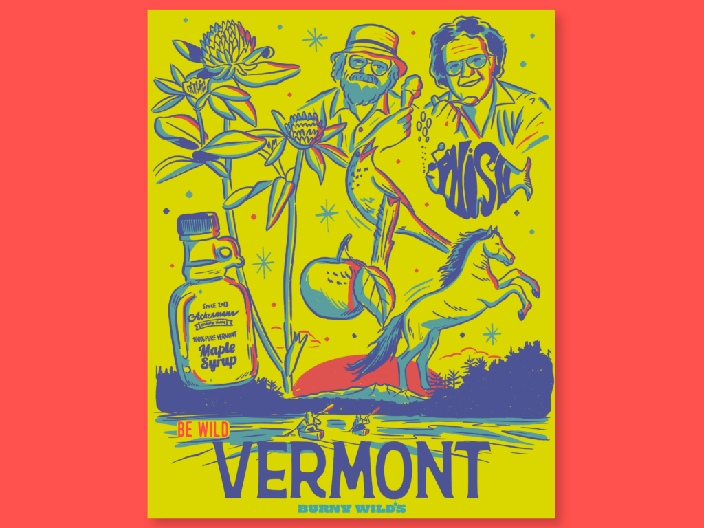 Vermont State Poster - Digital Download - Burny Wild's
